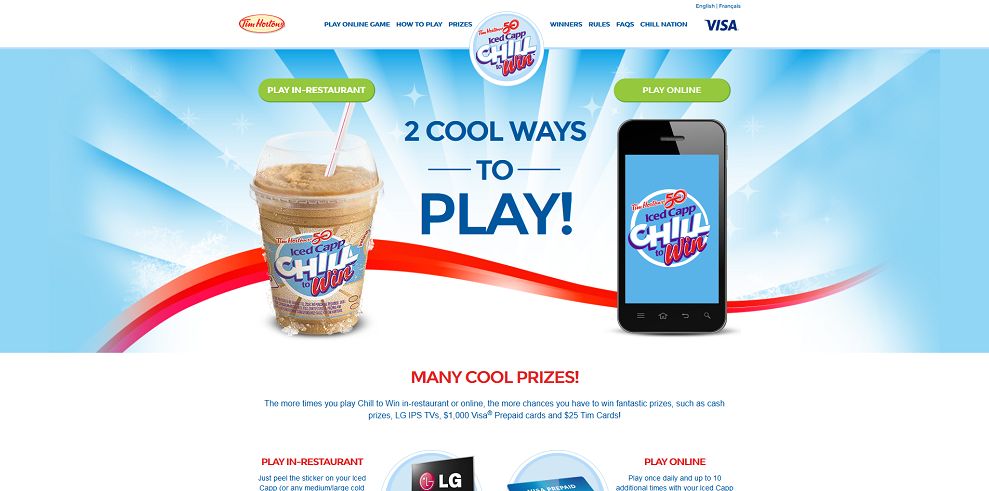 chilltowin.com – Tim Hortons Chill To Win Contest