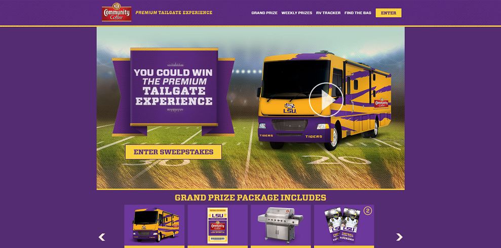 Community Coffee Premium Tailgate Experience Sweepstakes : LSU RV, RV ...