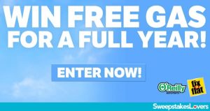 O’Reilly Auto Parts Fix-a-Flat Free Gas For A Year Sweepstakes 2023