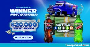 Pepsi Bottle Lotto Sweepstakes 2025 (BottleLotto.com)