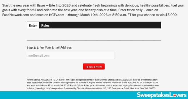 Food Network Bite Into 2026 Giveaway